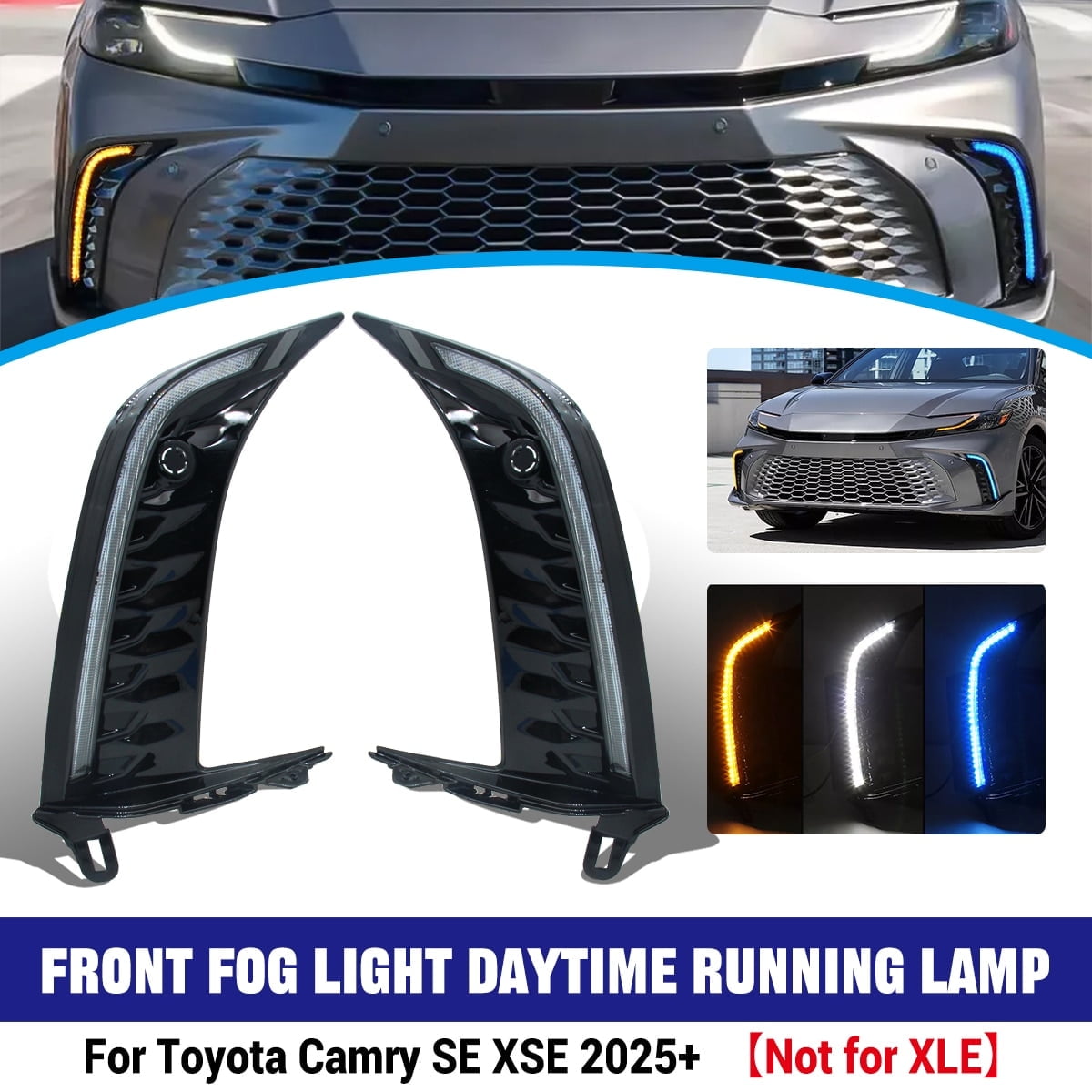 ALLTIMES Front Fog Light Daytime Running Lamp for Toyota Camry SE XSE 2025+ - Walmart.com