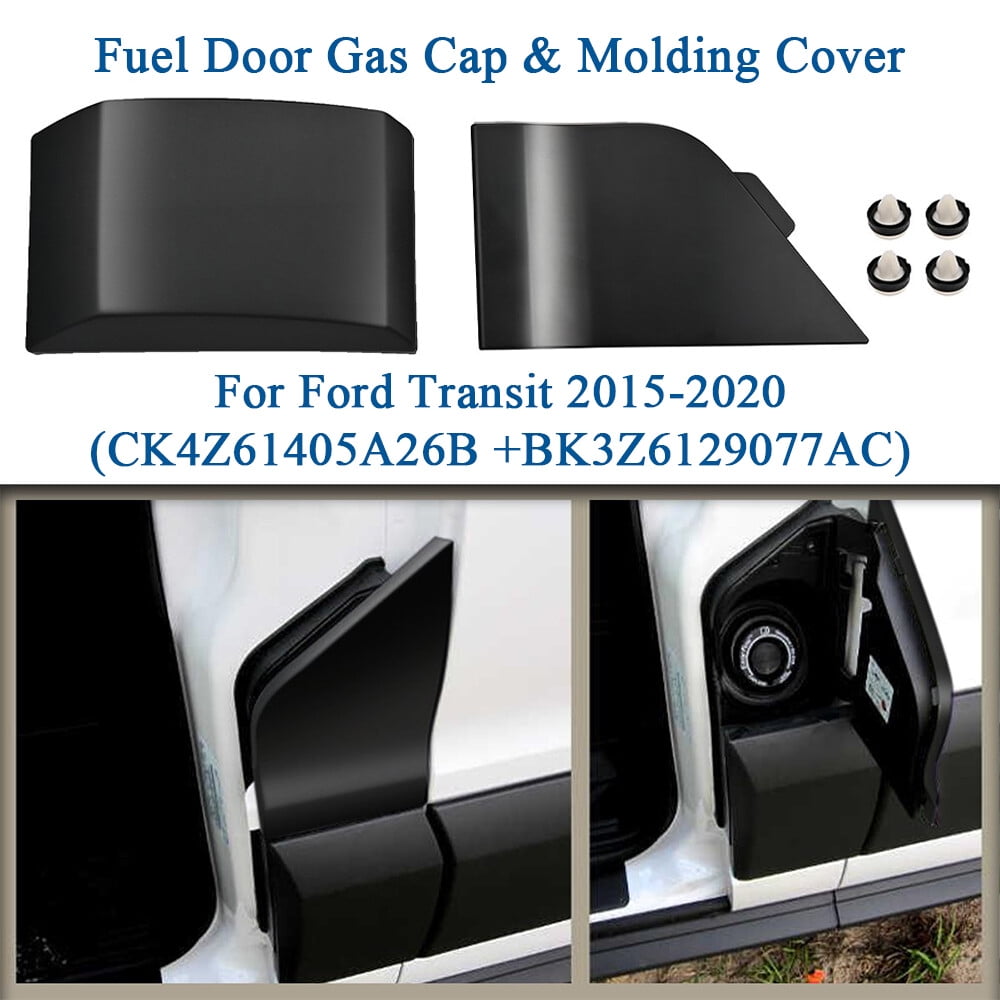 ALLTIMES Fuel Door Gas Cap Hatch Cover & Molding Cover for Ford Transit ...