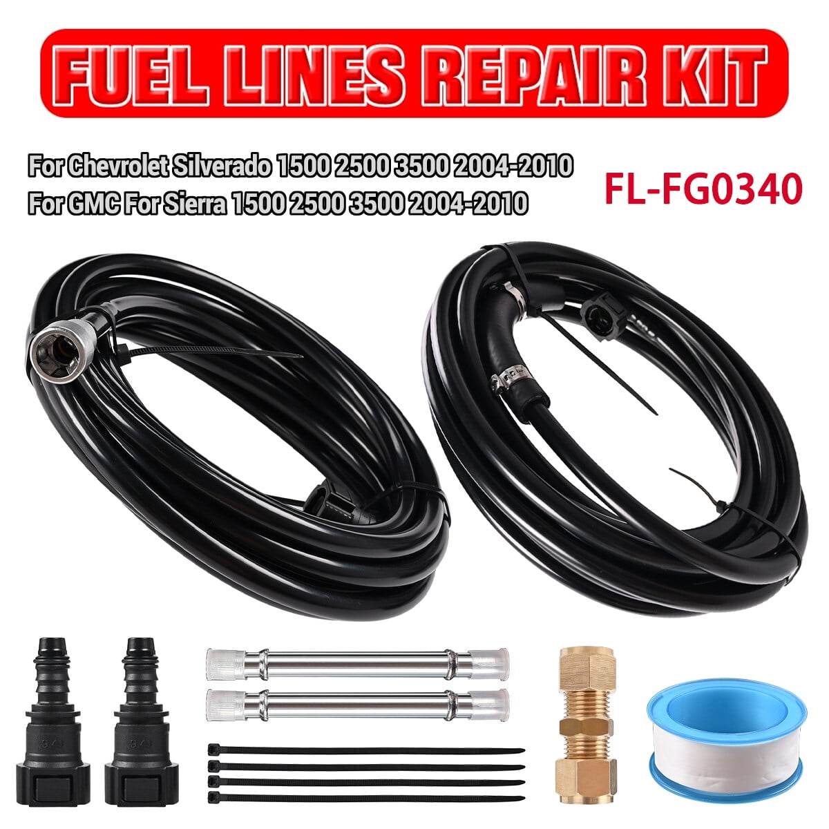 ALLTIMES Fuel Lines Repair Kit for Chevrolet Silverado GMC Sierra 3500 ...