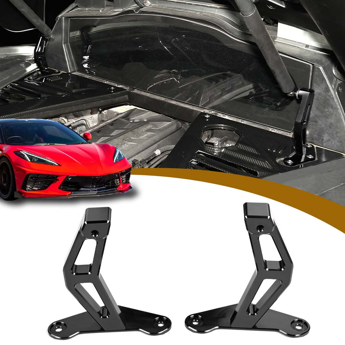 ALLTIMES Hatch Support Brackets for Corvette C8 Stingray, Z06, Z51 or E ...