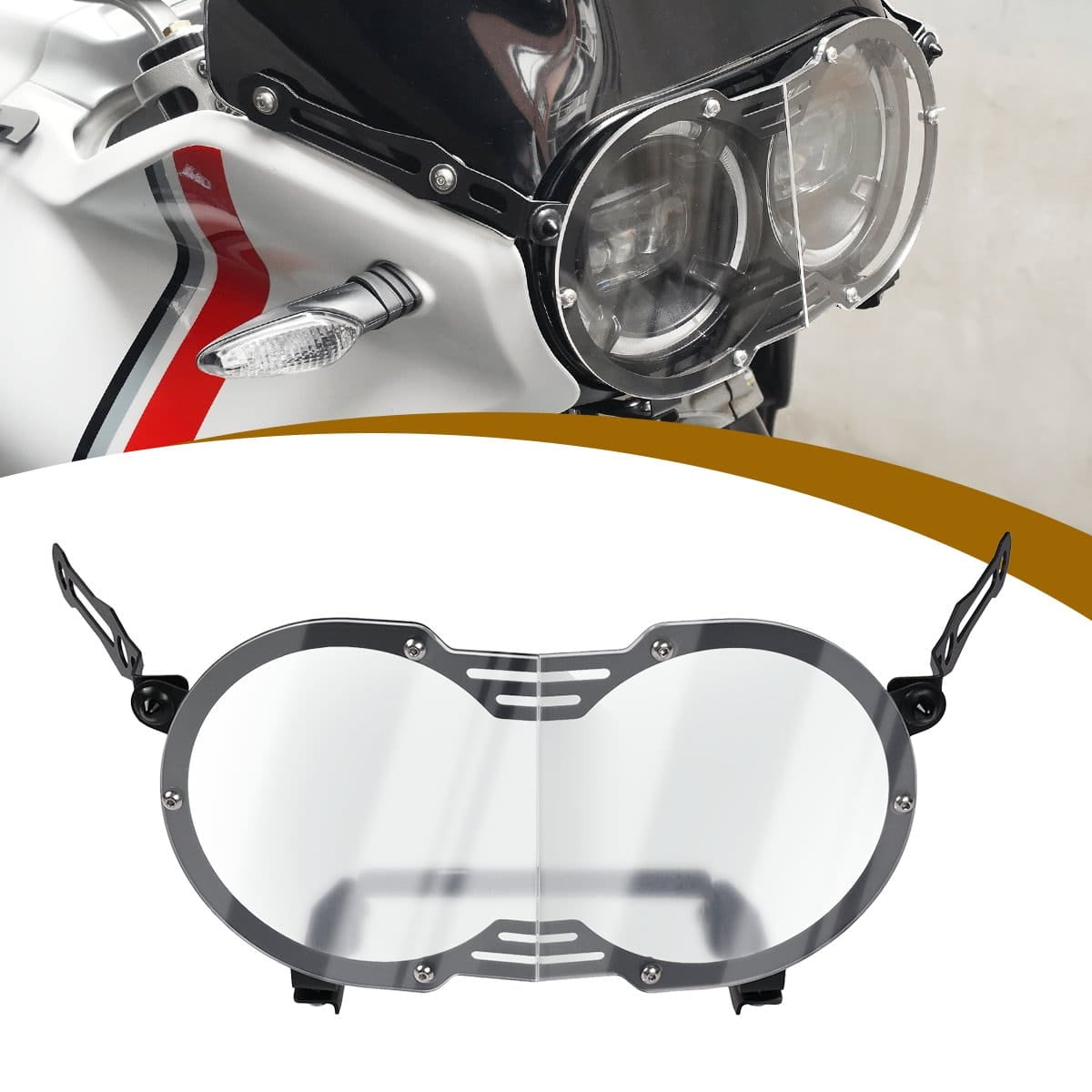 ALLTIMES Headlight Guard Acrylic Headlight Protector for Ducati Desert ...