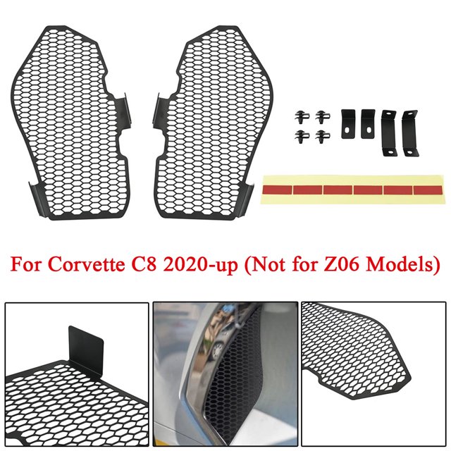 ALLTIMES Intake Mesh Guards Grille for Corvette C8 2020-up, Aluminum ...
