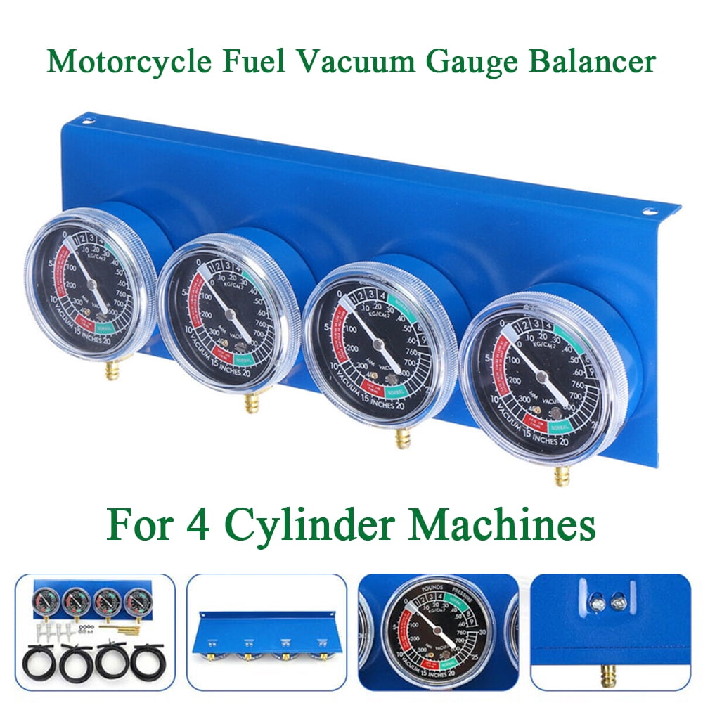 ALLTIMES Motorcycle Fuel Vacuum Gauge Balancer Set for 4 Cylinder ...