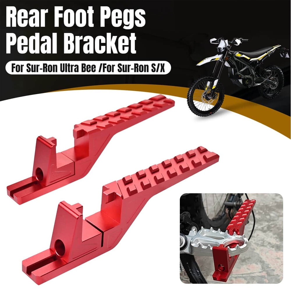 ALLTIMES Rear Foot Pegs Pedal Bracket / Passenger Footpegs for Sur Ron ...