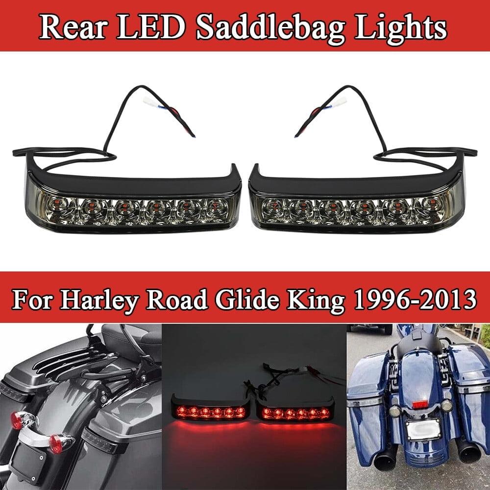 ALLTIMES Rear LED Saddlebag Lights for Harley Road Glide King 1996-2013 ...