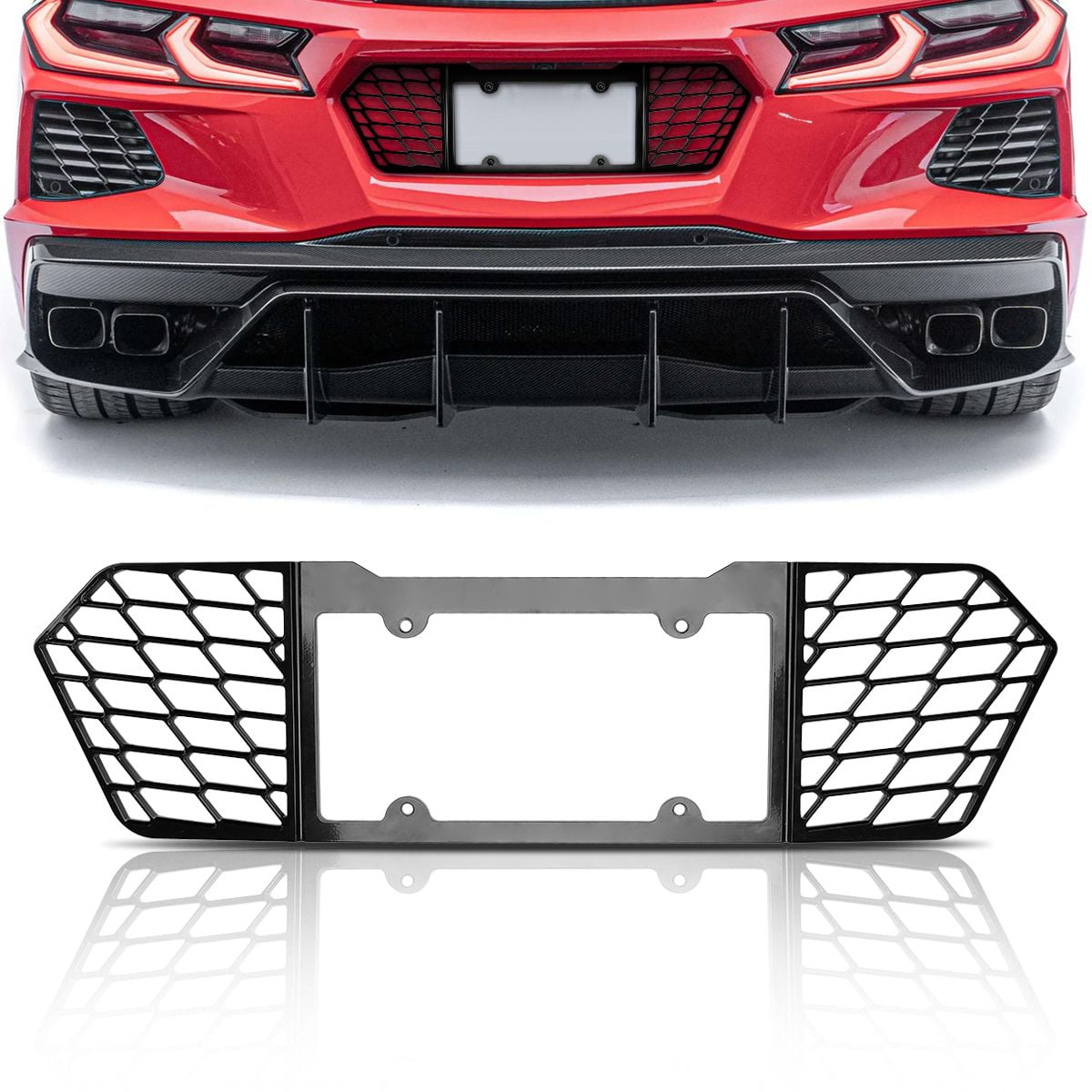 ALLTIMES Rear License Plate Frame for Corvette C8 2020-2023, Aluminum ...