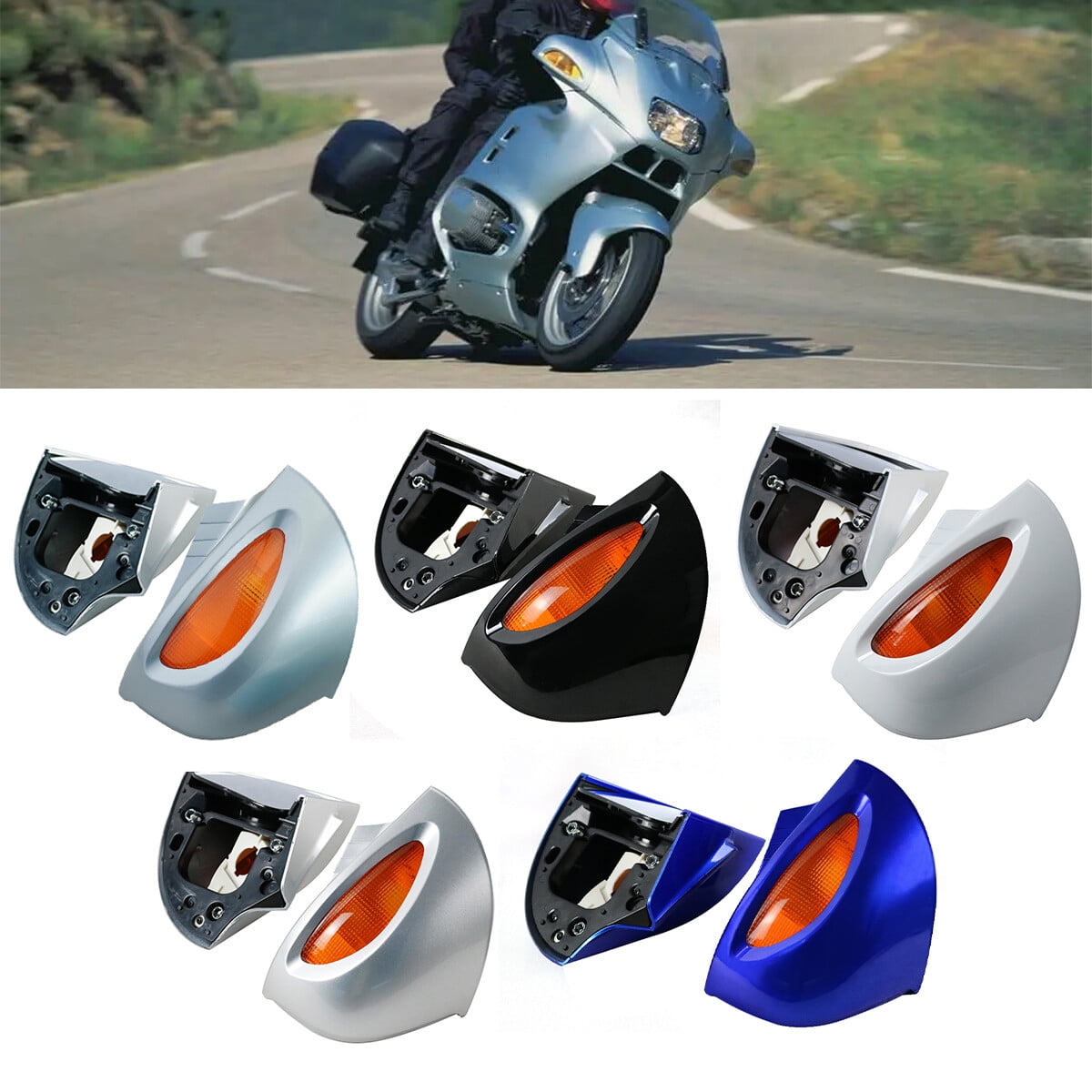 ALLTIMES Rear View Mirror with Turn Signal Function for BMW for R1100RT ...