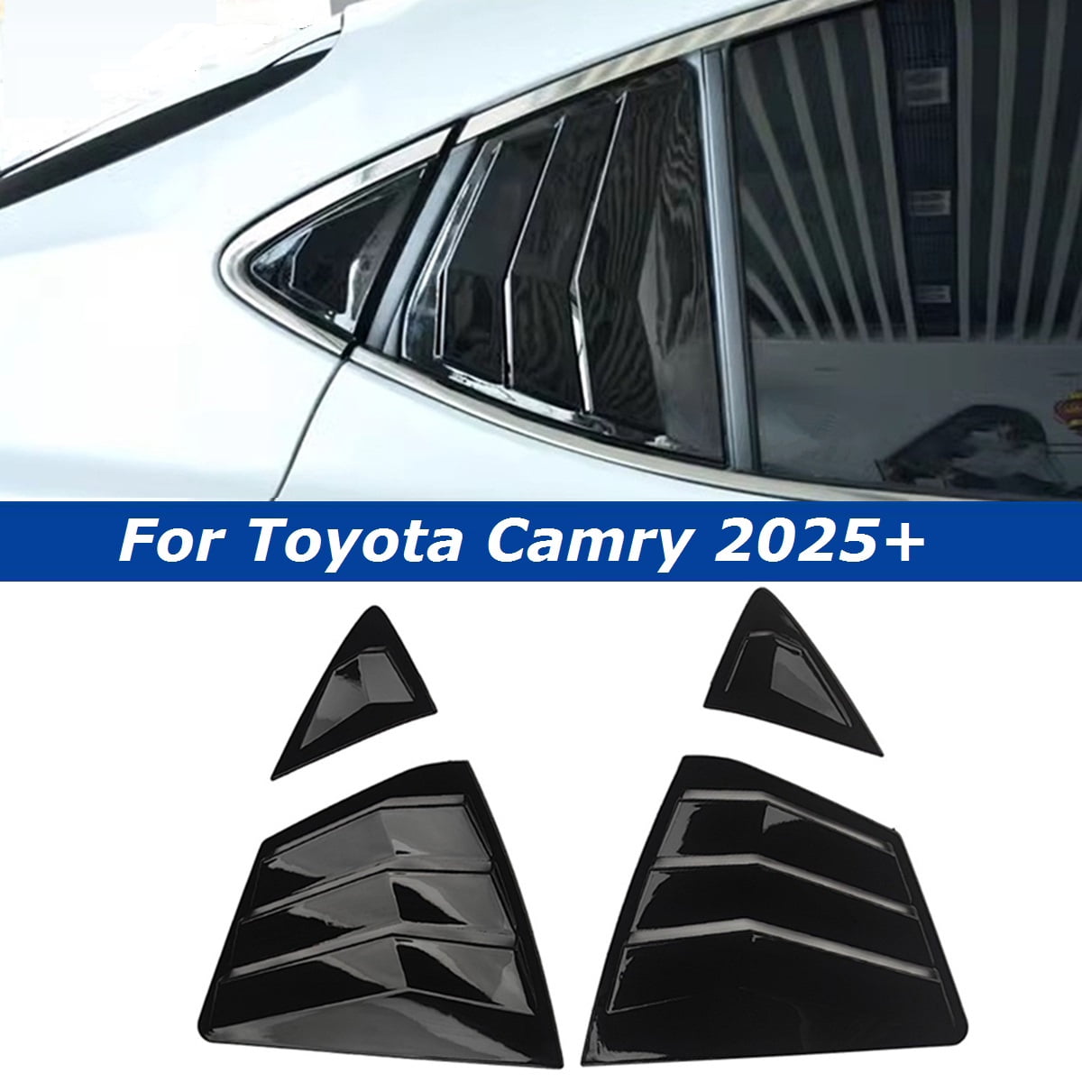 ALLTIMES Rear Window Vent Louver Covers for Toyota Camry 2025+ LE XLE ...