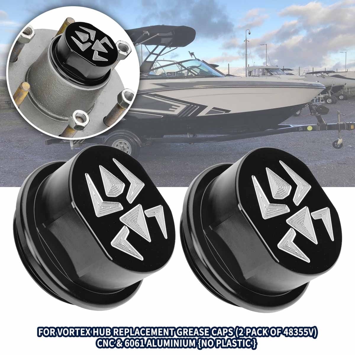 ALLTIMES Aluminum Cap Assembly for Vortex 5-Bolt Hubs, Part 81143, with ...