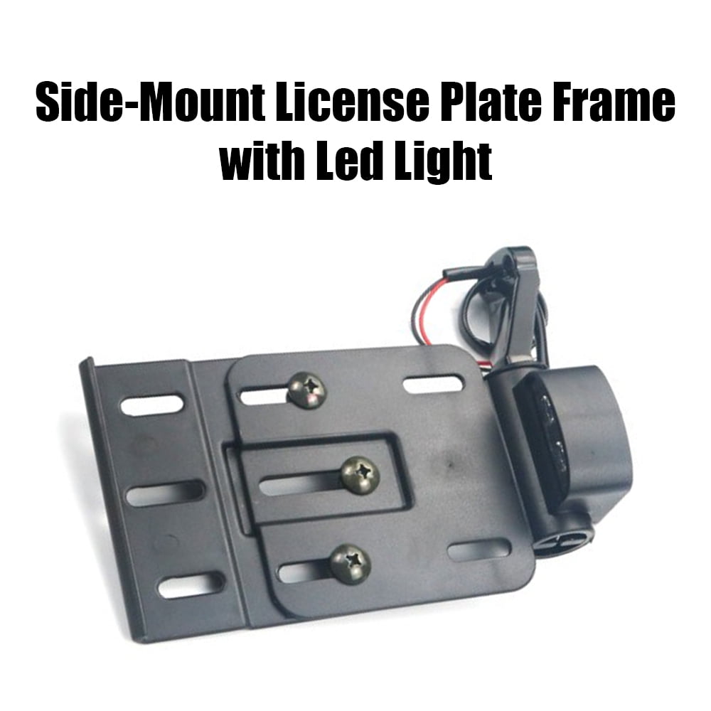 ALLTIMES Side-Mount License Plate Frame Kit with Led Light, Durable ...