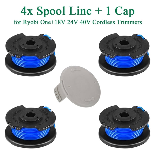ALLTIMES String Trimmer Spool Line & Cap Cover Replacement for Ryobi ...
