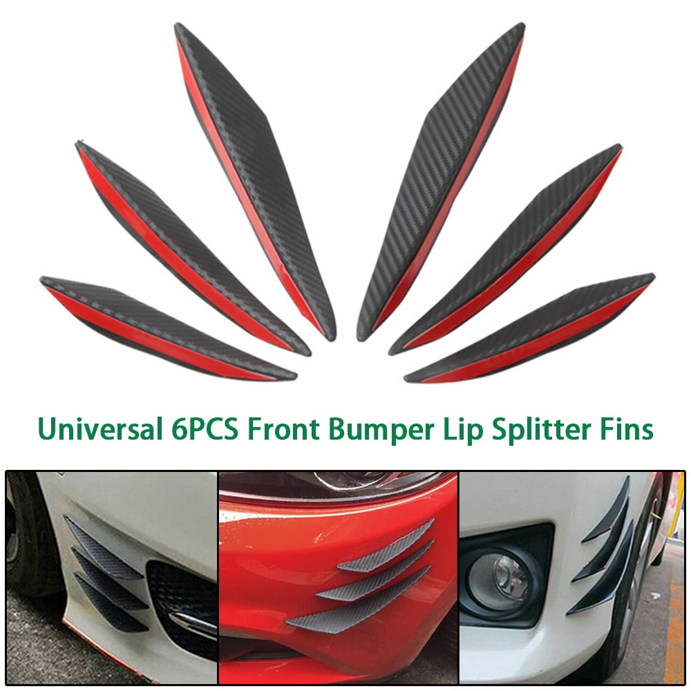 ALLTIMES Universal 6PCS Car Front Bumper Lip Splitter Fins Canards ...
