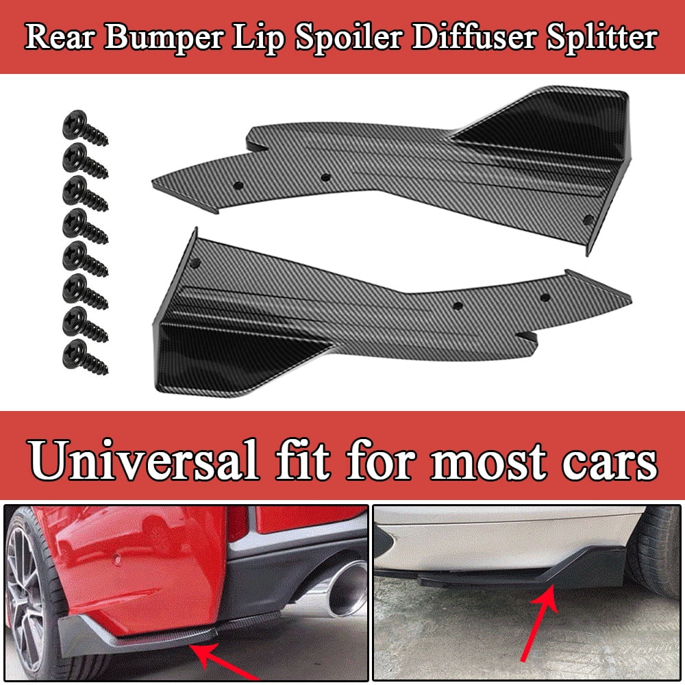ALLTIMES Universal Rear Bumper Lip Spoiler Diffuser Splitter Angle ...