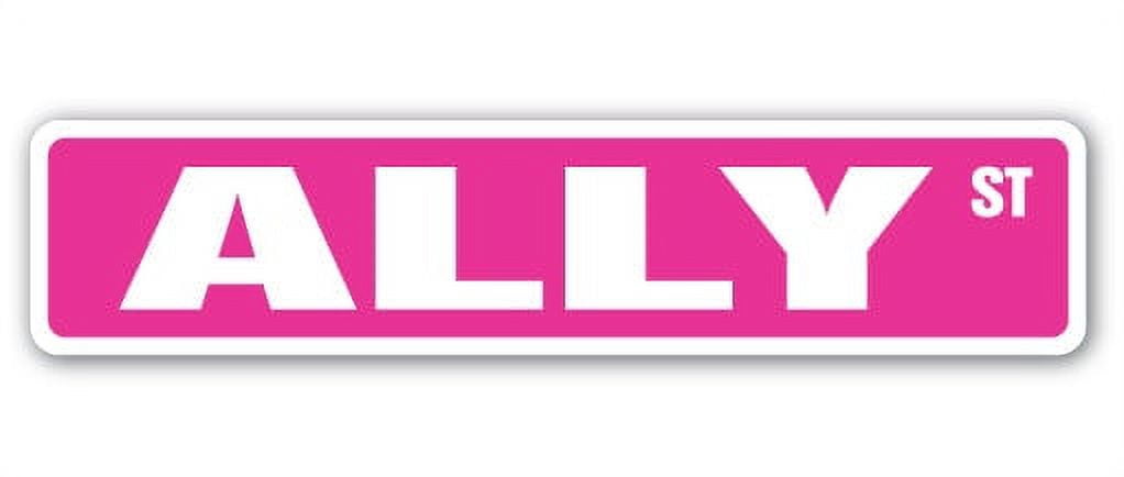ALLY Street Sign Childrens Name Room Sign | Indoor/Outdoor | 24" Wide ...