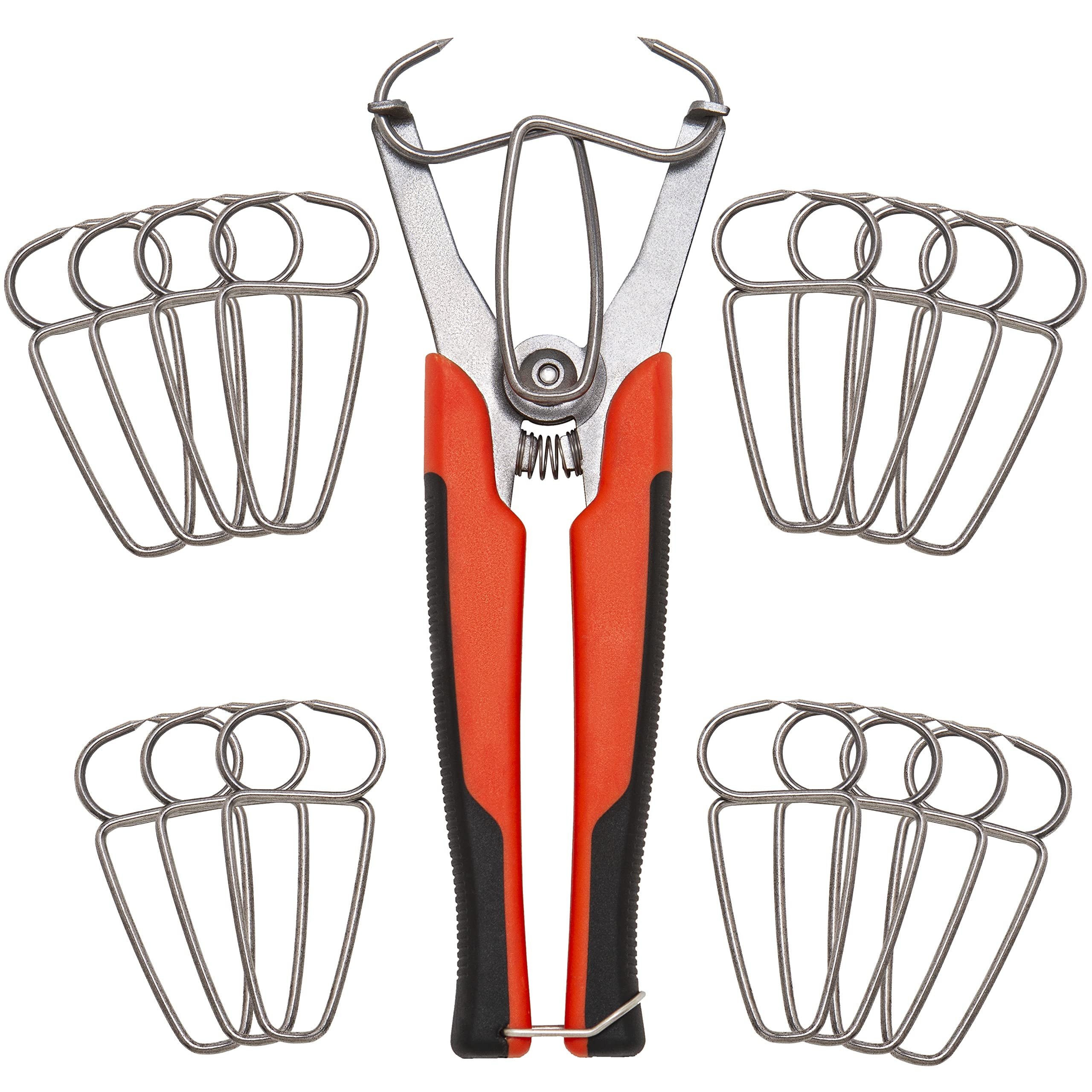 ALLY Tools Spring Clamp Pliers with 16 Spring Clamps - Spring Loaded ...