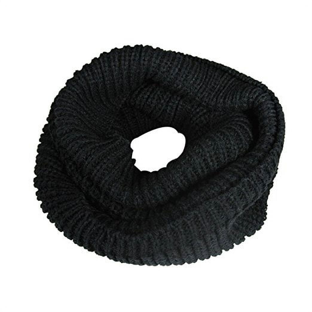 ALLYDREW Unisex Soft Thick Knitted Winter Warm Infinity Scarf Ribbed ...