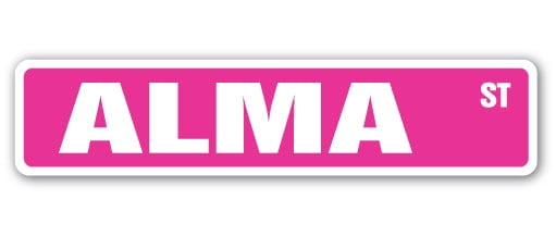 ALMA Street Sign Childrens Name Room Sign | Indoor/Outdoor | 36" Wide ...