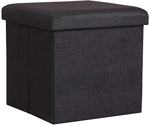 ALMAND Label 30X30X30 cm Folding Storage Ottoman Cube Footrest Stool ...