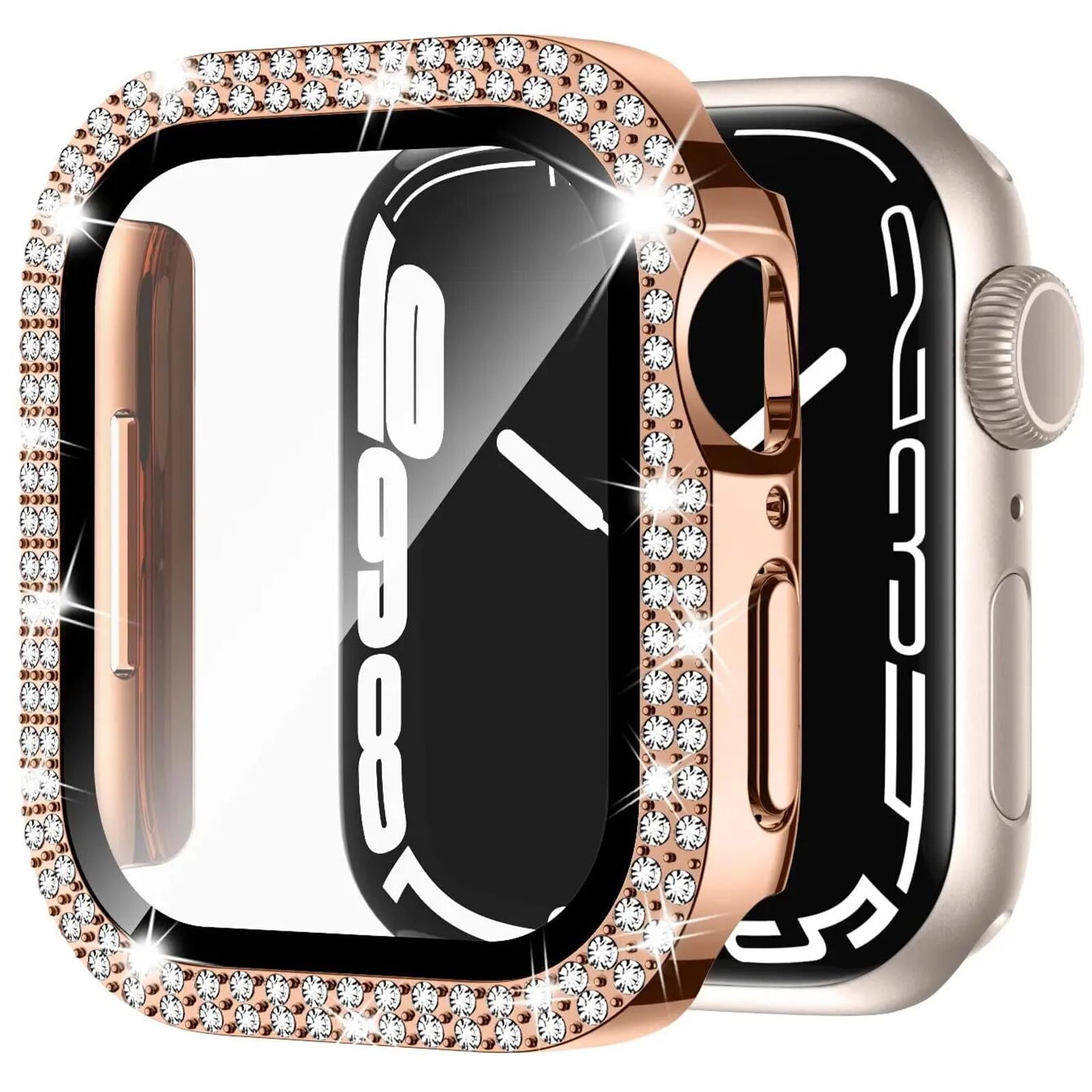 ALMNVO Diamond Case Compatible with Apple Watch 41mm 40mm 38mm 45mm ...