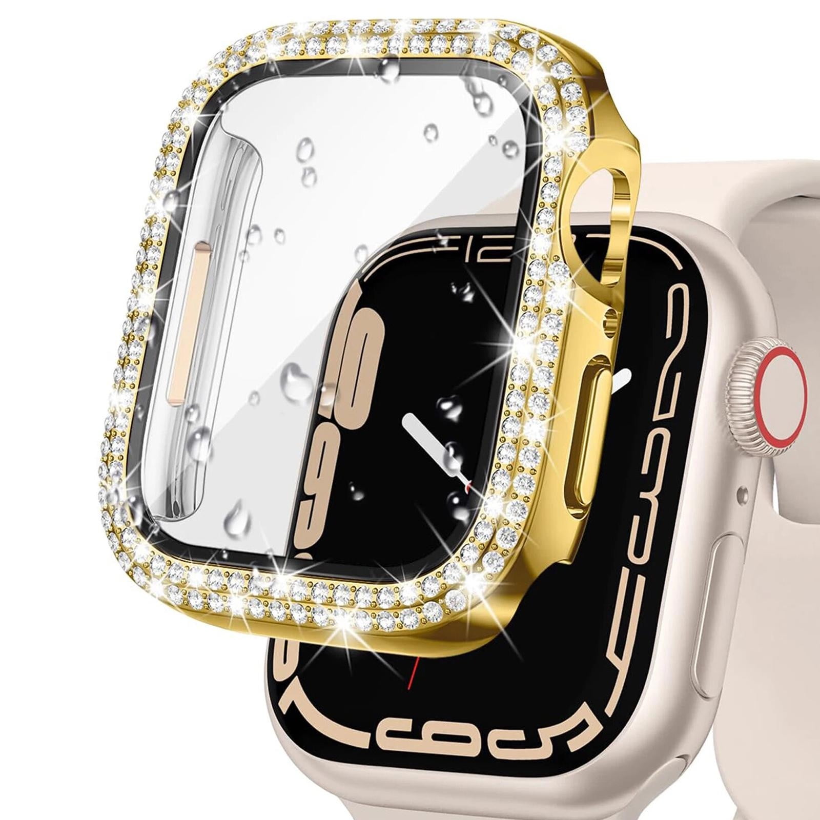 ALMNVO Diamond Case Compatible with Apple Watch 41mm 40mm 38mm 45mm ...