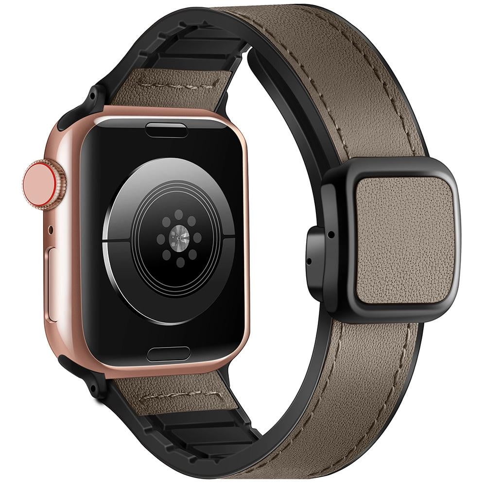 ALMNVO Genuine Leather Wristbands Compatible with Apple Watch Bands ...