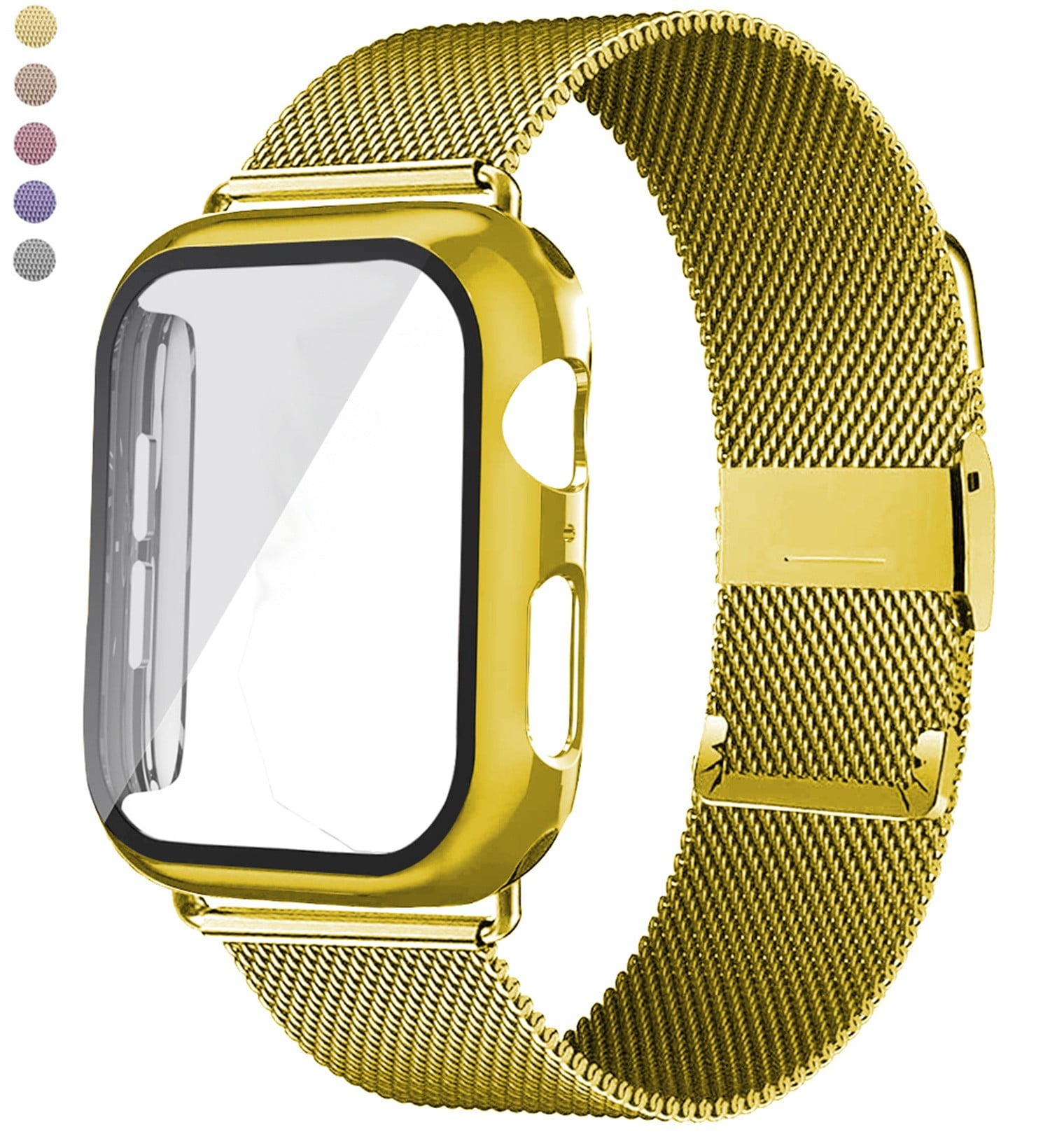 ALMNVO Milanese Loop Band + Case Compatible with Apple Watch 40mm ...