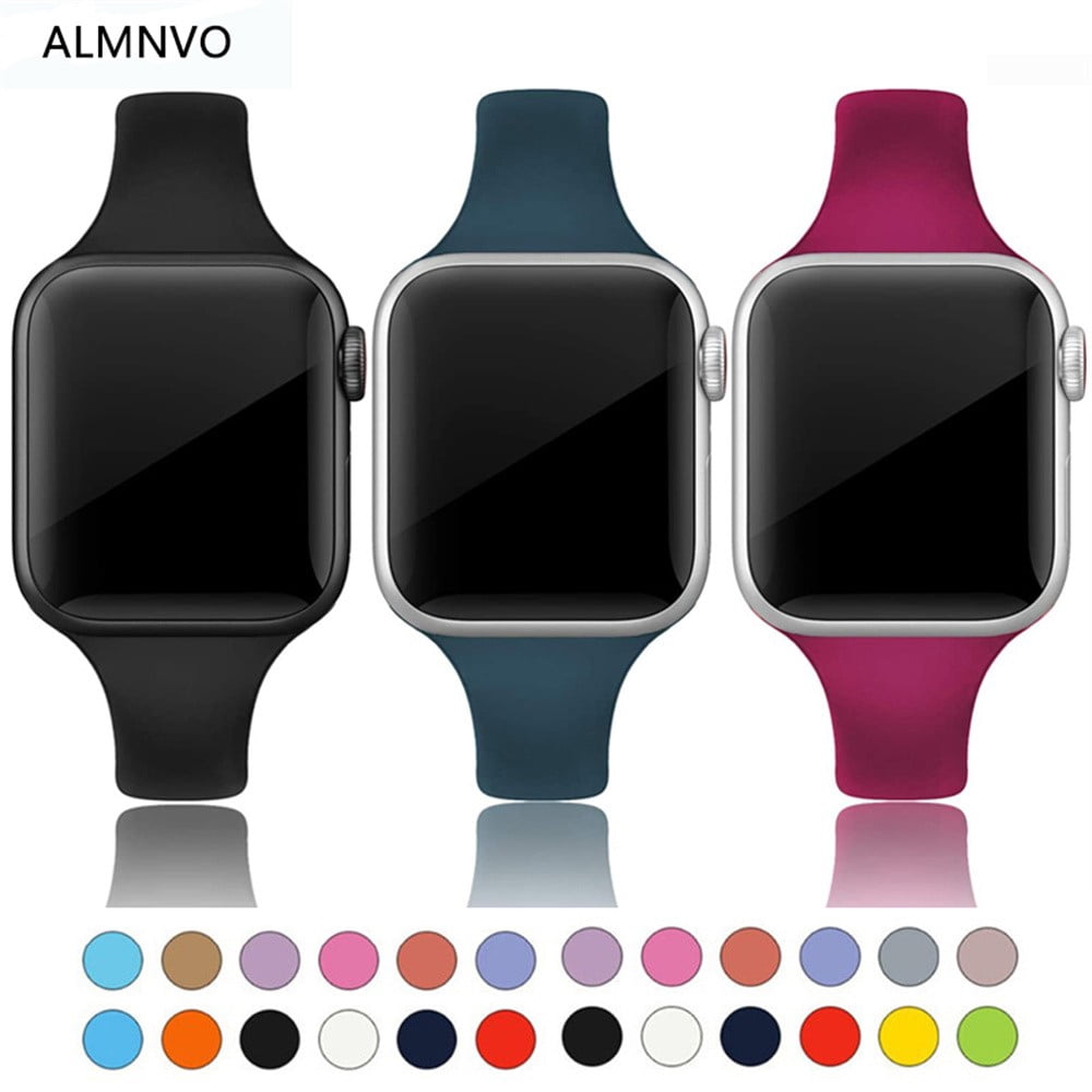 ALMNVO Slim Sport Band Compatible with Apple Watch Bands 41mm 45mm 40mm ...