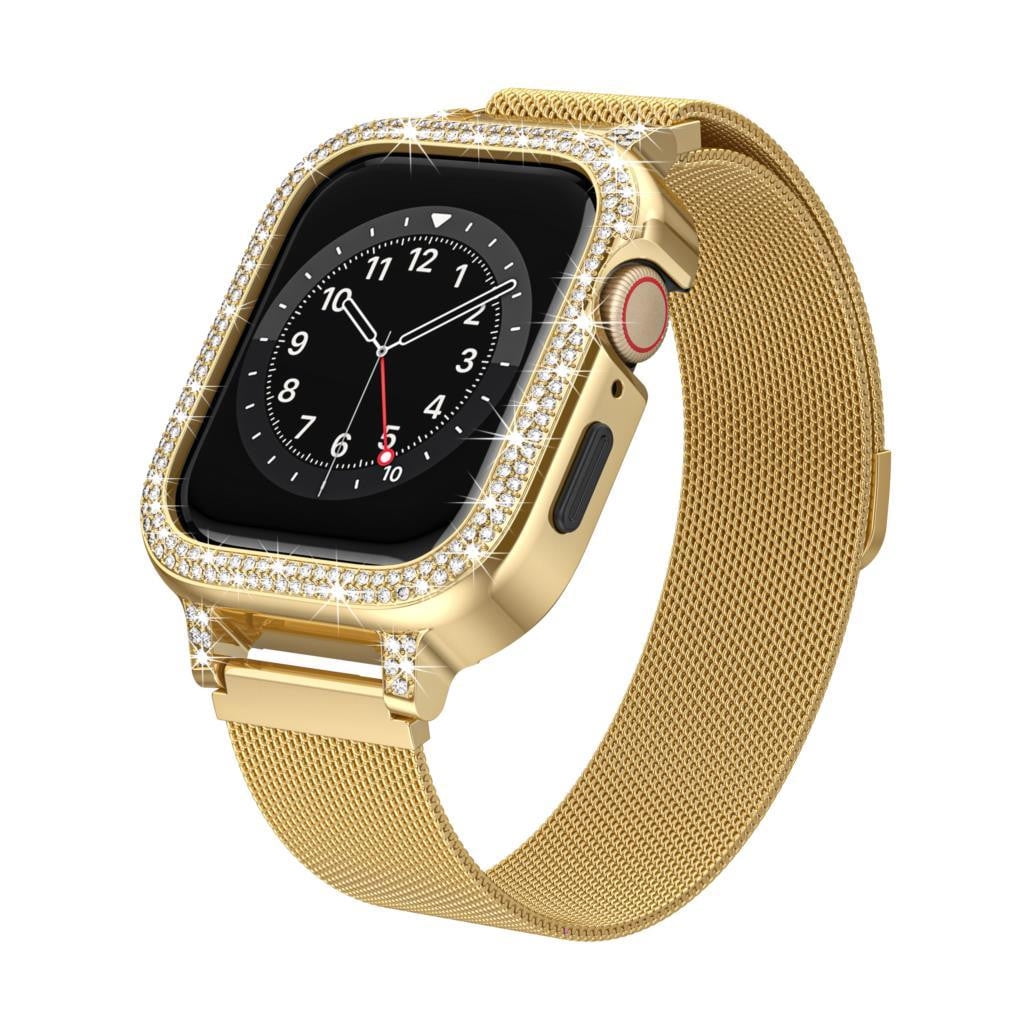 ALMNVO Woman Milanese Loop Band + Case Compatible with Apple Watch ...