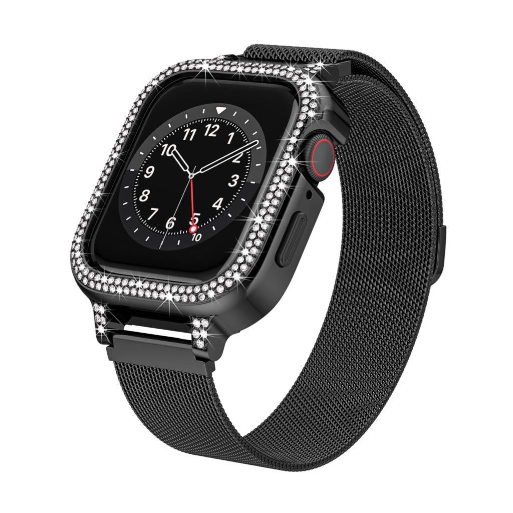 ALMNVO Woman Milanese Loop Band + Case Compatible with Apple Watch ...