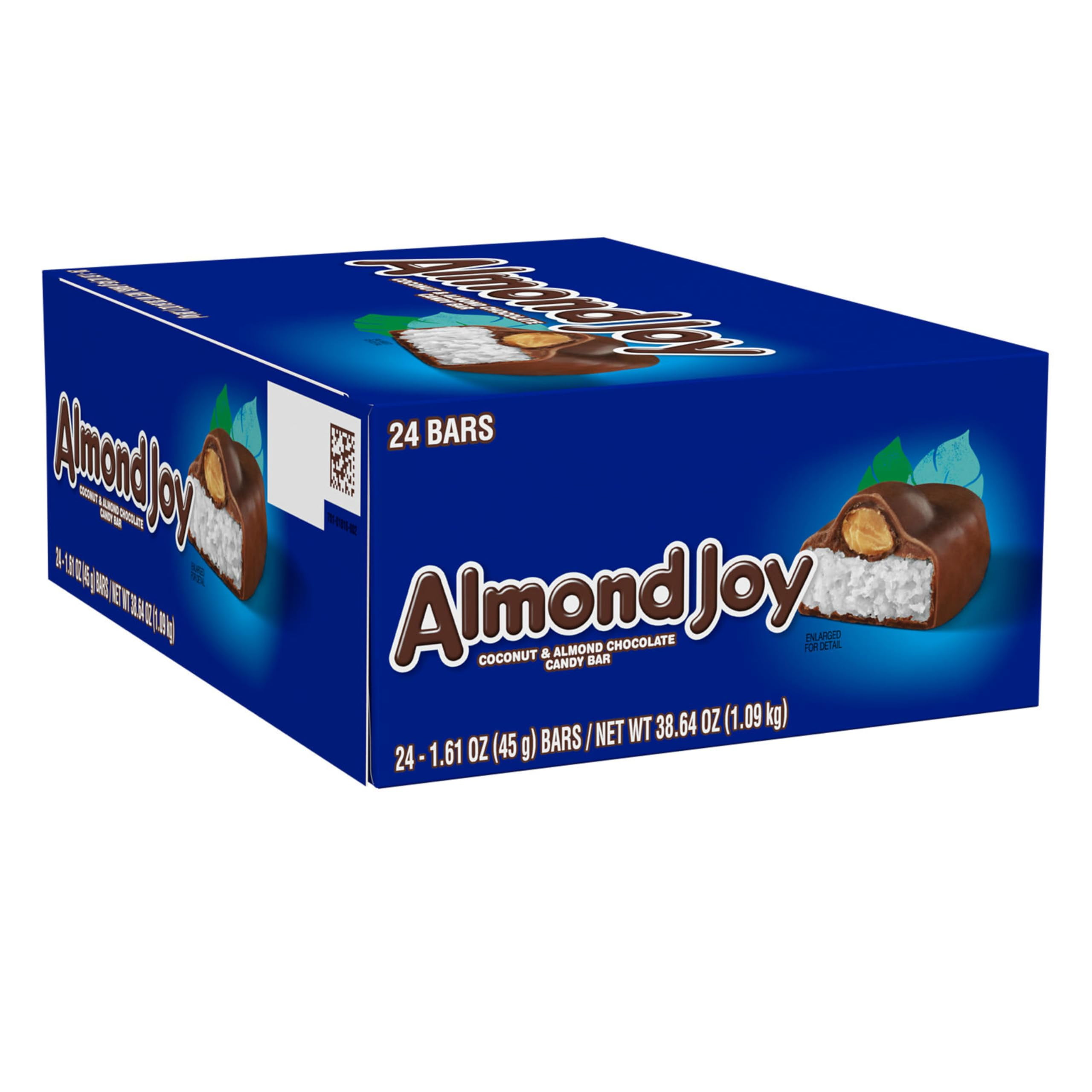 ALMOND JOY Coconut and Almond Chocolate Candy Bars, 1.61 oz (24 Count ...