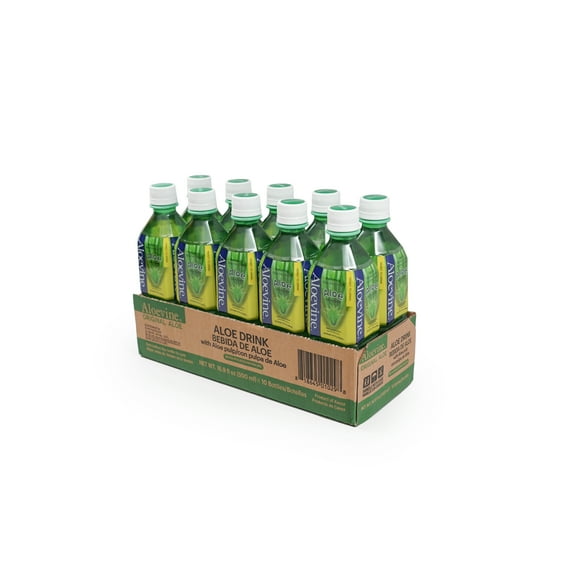 ALOEVINE Aloe Vera Juice drink Original flavor pure with chunks of aloe ...