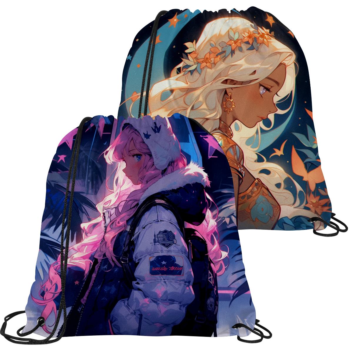 ALOOMOMO Drawstring Backpack Sackpack Gym Bag for Women Men Oxford ...