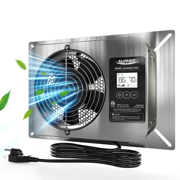 ALORAIR 300 CFM Crawlspace Ventilator Fan with Humidistat, Stainless ...
