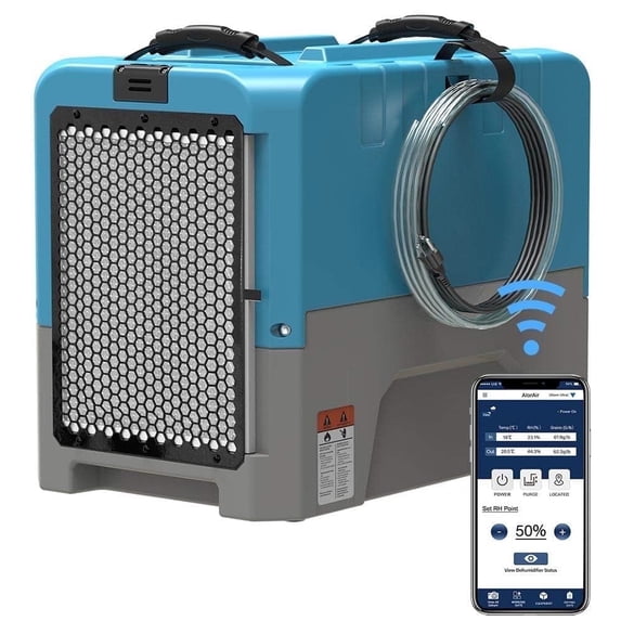 AlorAir LGR Smart WiFi Commercial Dehumidifier, 180 PPD, Pump, 5-Year ...