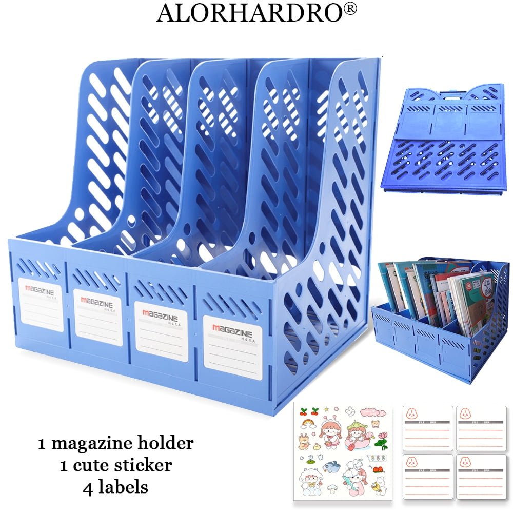 ALORHARDRO Collapsible Magazine File Holder Binder Holder for Desk ...