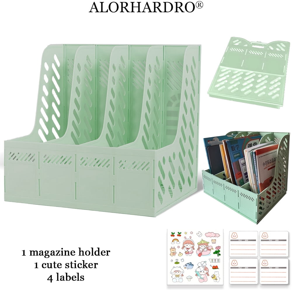 ALORHARDRO Collapsible Magazine File Holder Binder Holder for Desk ...
