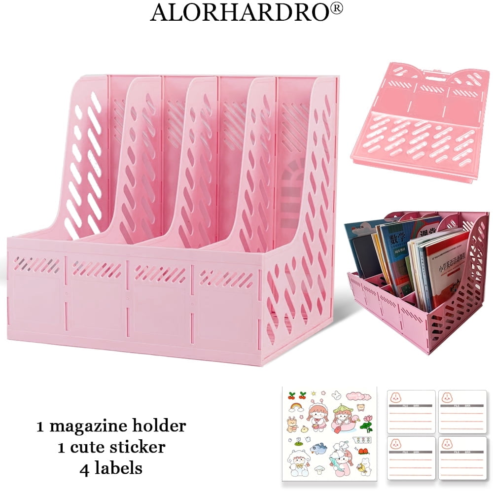 ALORHARDRO Collapsible Magazine File Holder Binder Holder for Desk ...
