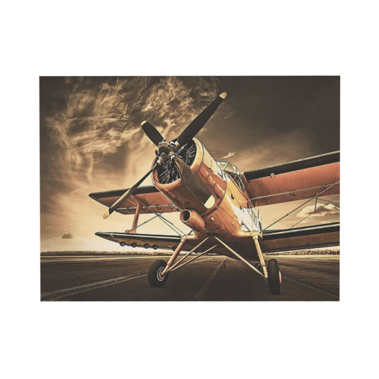 ALOUYA Airport Canvas Painting Modern Abstract Wall Art Airplane ...