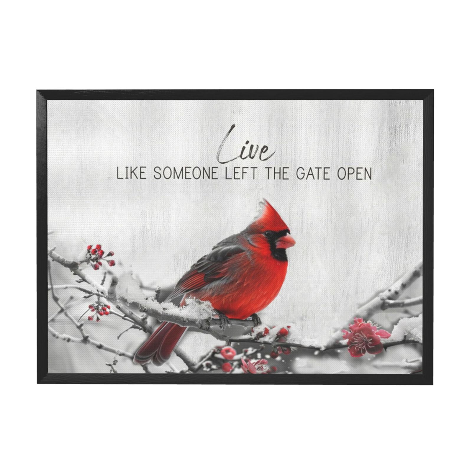 ALOUYA American Red Cardinal Decor Wall Art Farmhouse Cardinal Bird ...