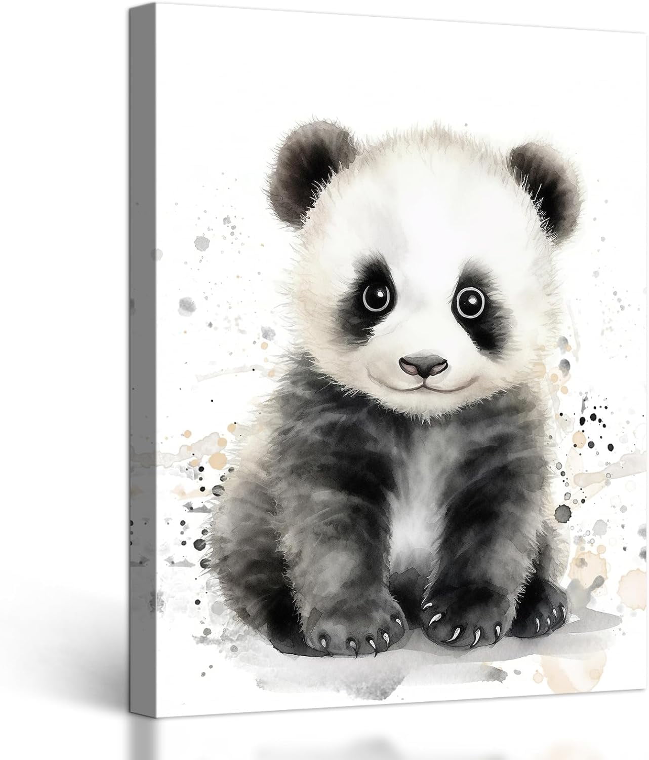 ALOUYA Cute Panda Pictures Wall Art Watercolor Animal Canvas Prints ...