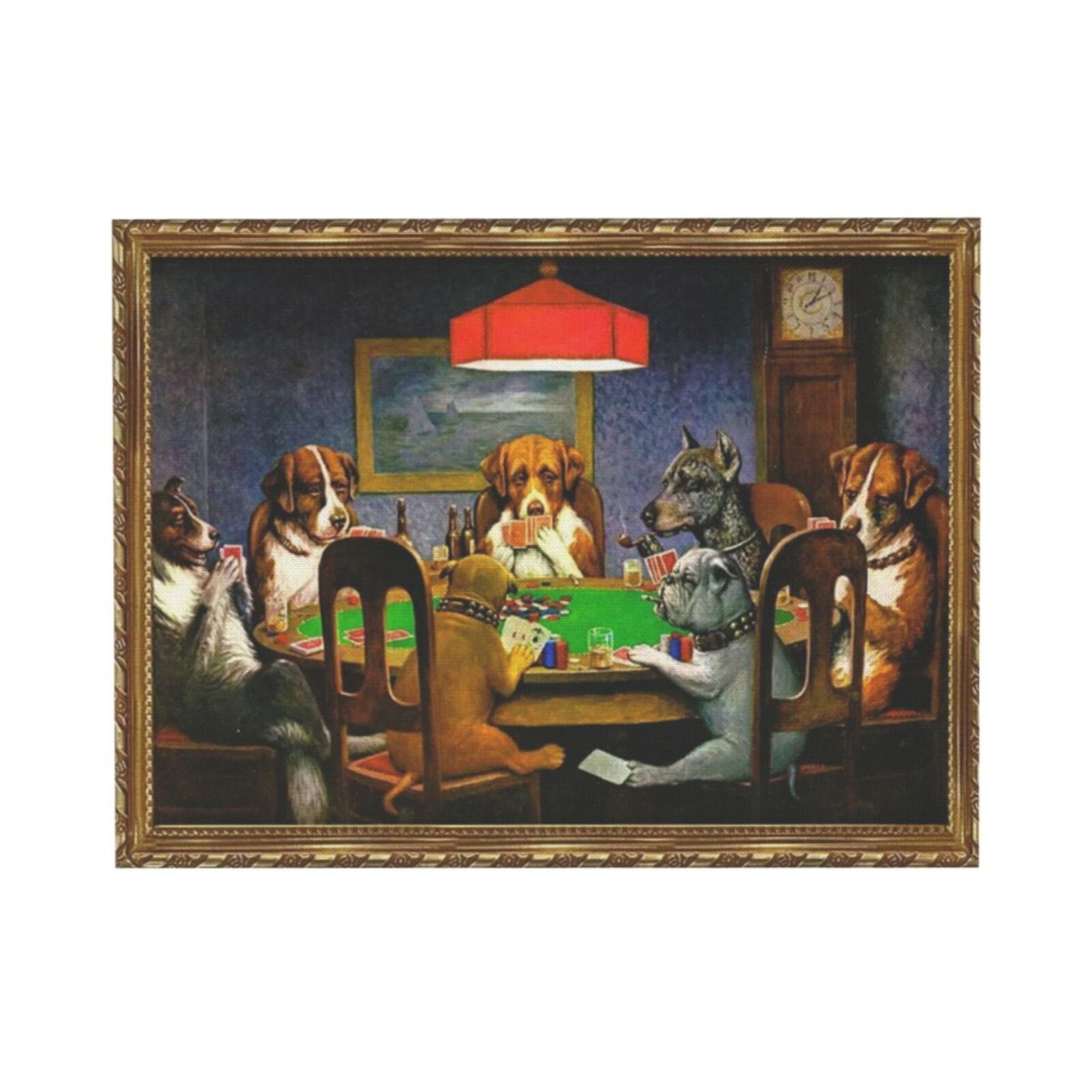 ALOUYA Dogs (or Dogs Playing Cards) by C. M. Coolidge Canvas Print Wall ...