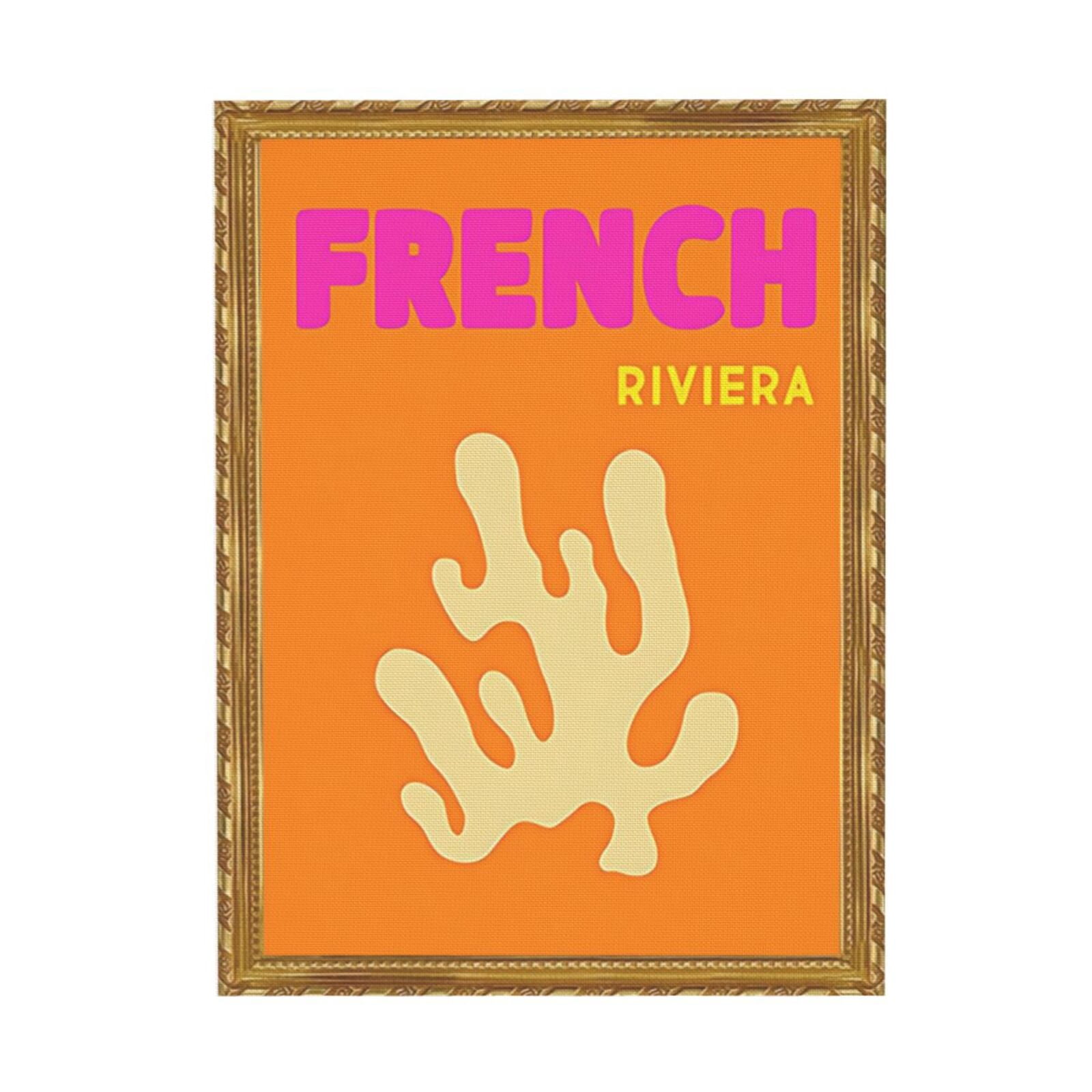 ALOUYA French France Poster - Bold Abstract Design Wall Art Gold Frame ...