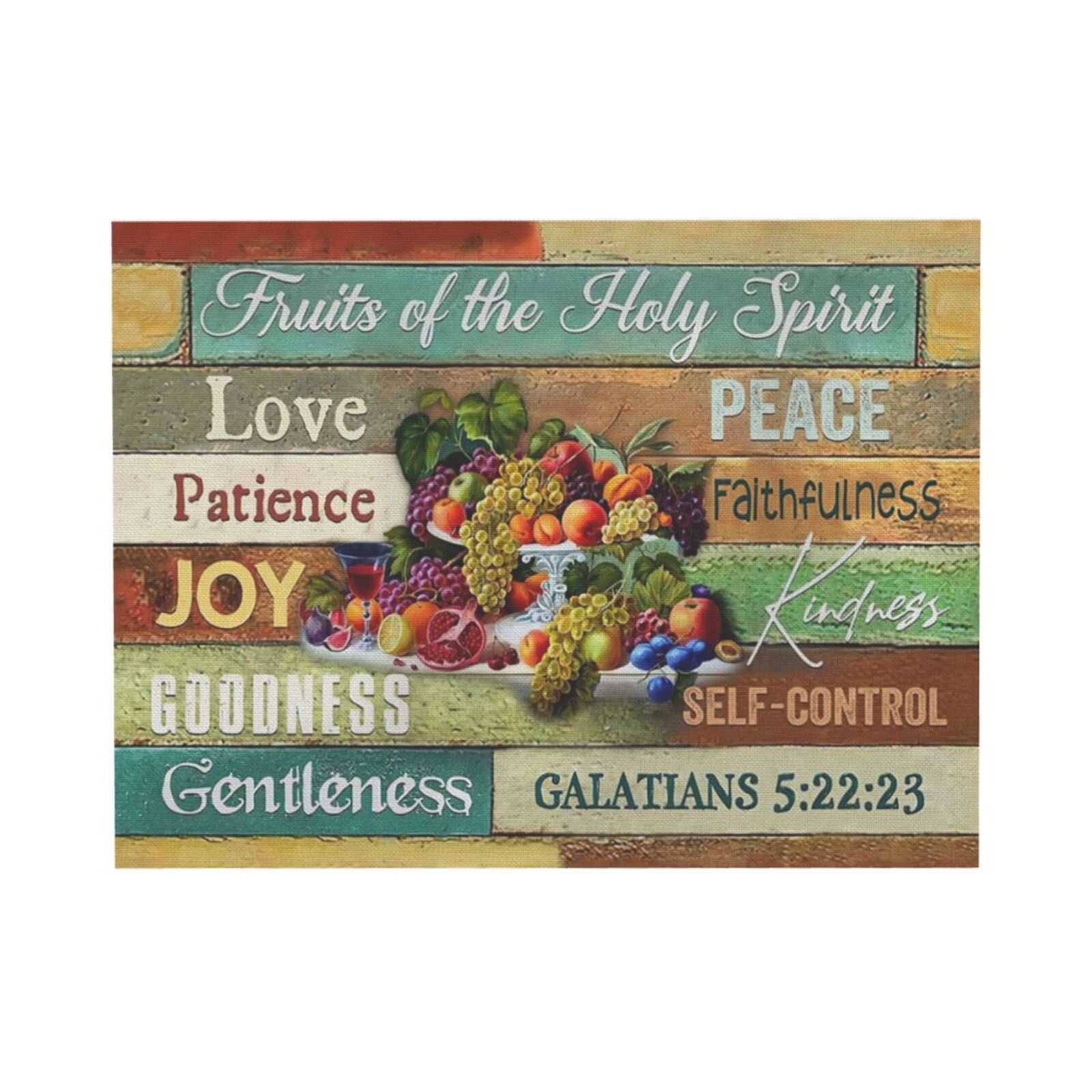 ALOUYA Fruit Of The Spirit Wall Art Christian Fruits Pictures Wall ...