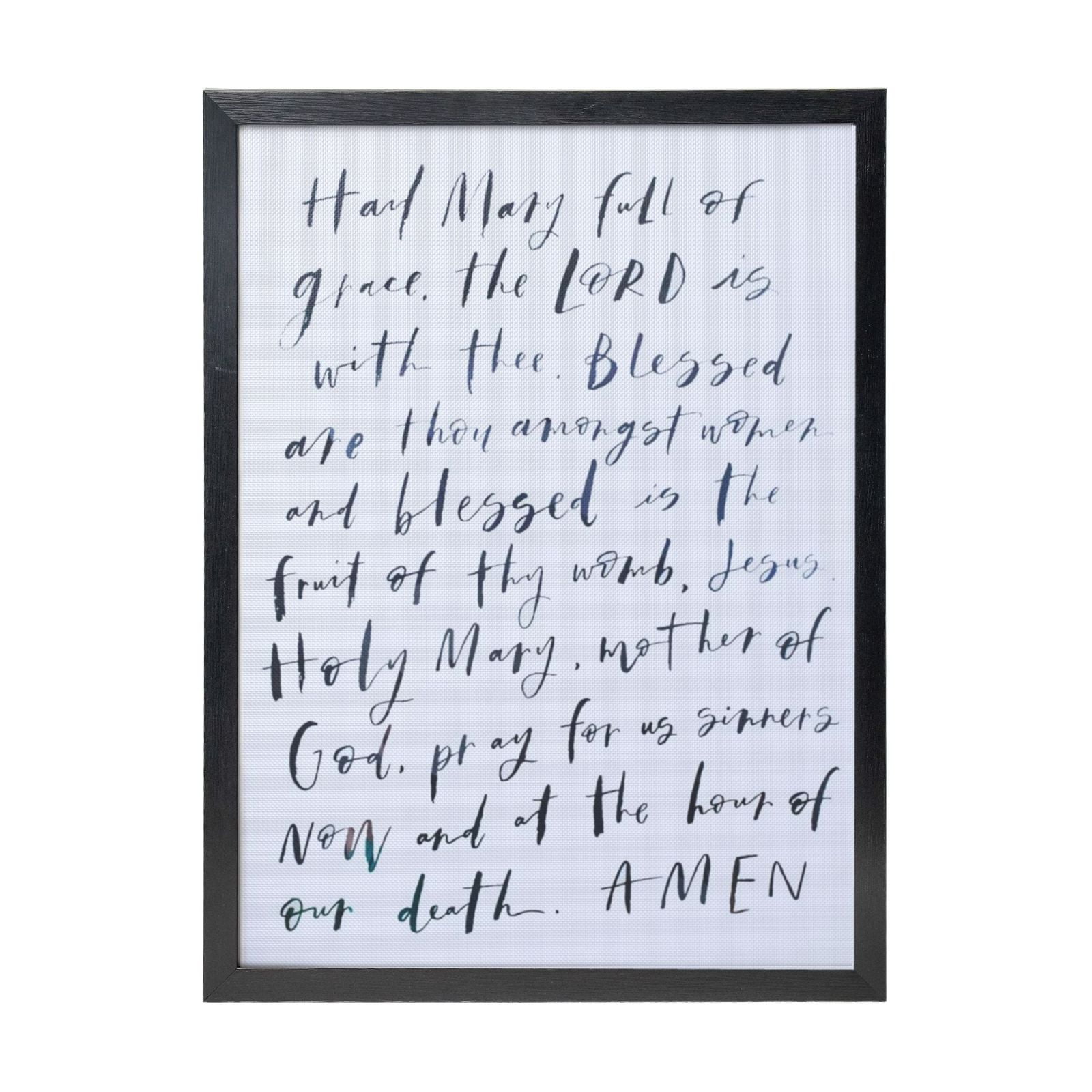 ALOUYA Hail Mary Hand Lettered Poster | Motivational Wall Poster for ...