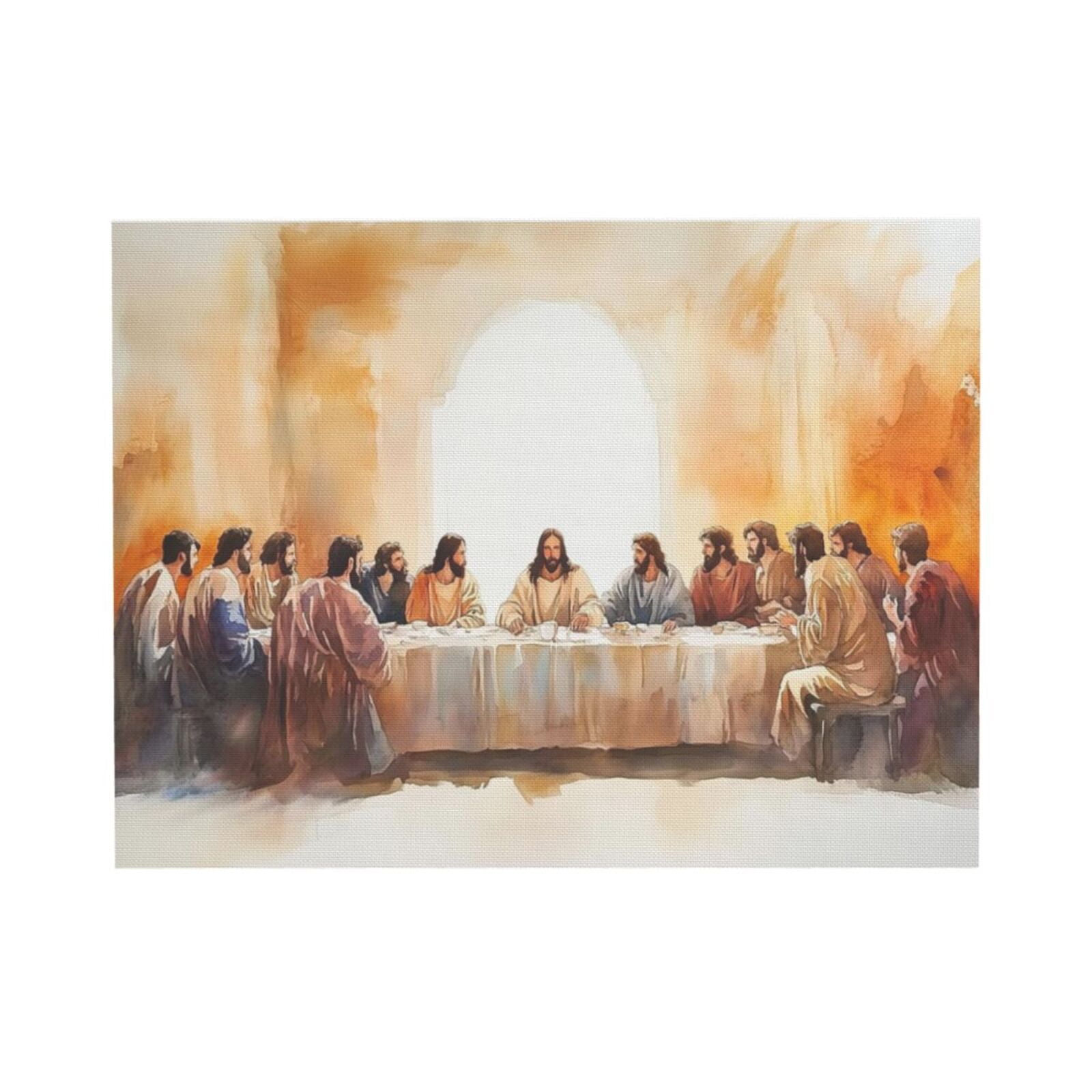 ALOUYA Jesus The Last Supper Wall Art Bible Story Christian Jesus ...