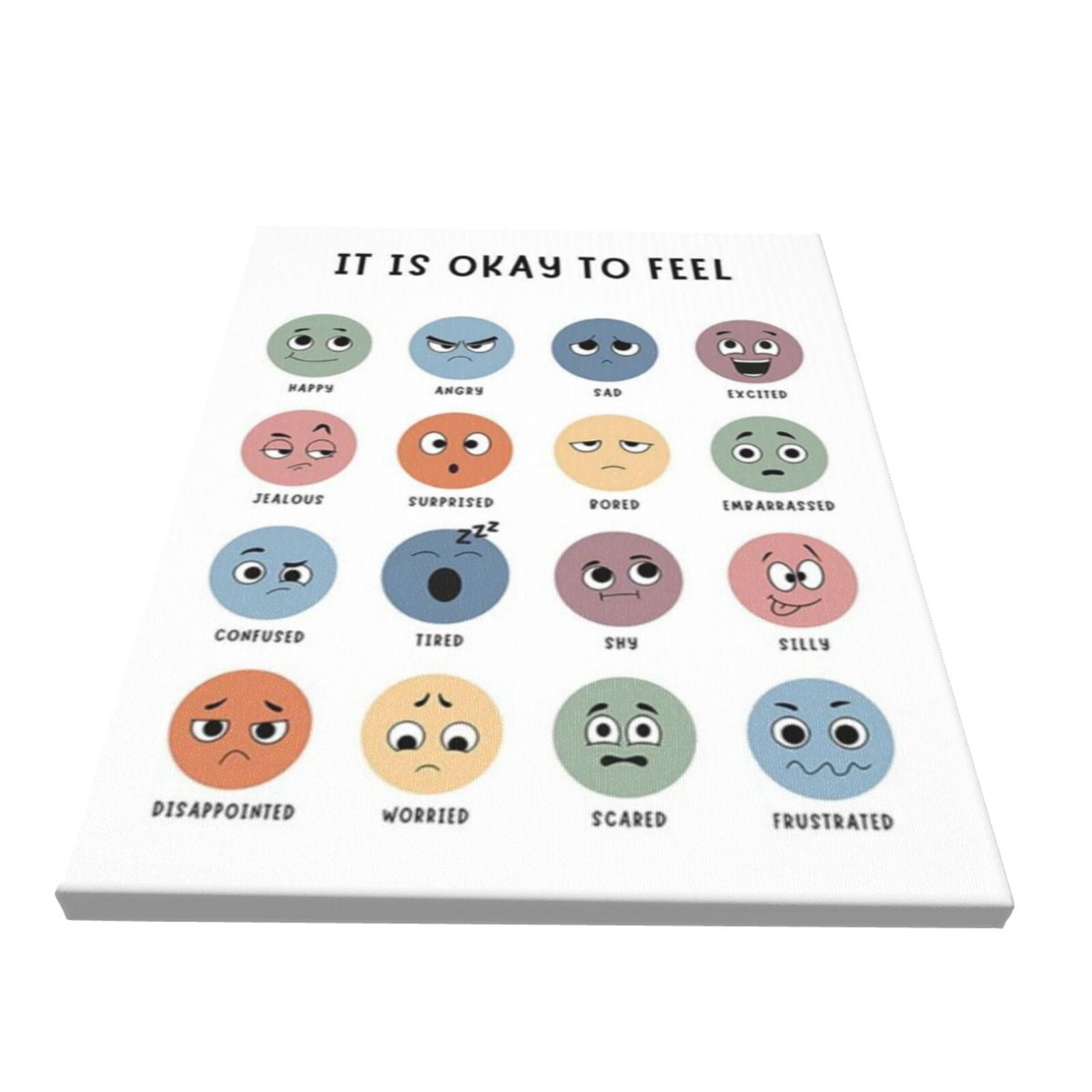 ALOUYA It Is Okay To Feel, Boho Canvas Wall Art Mental Health, Playroom ...