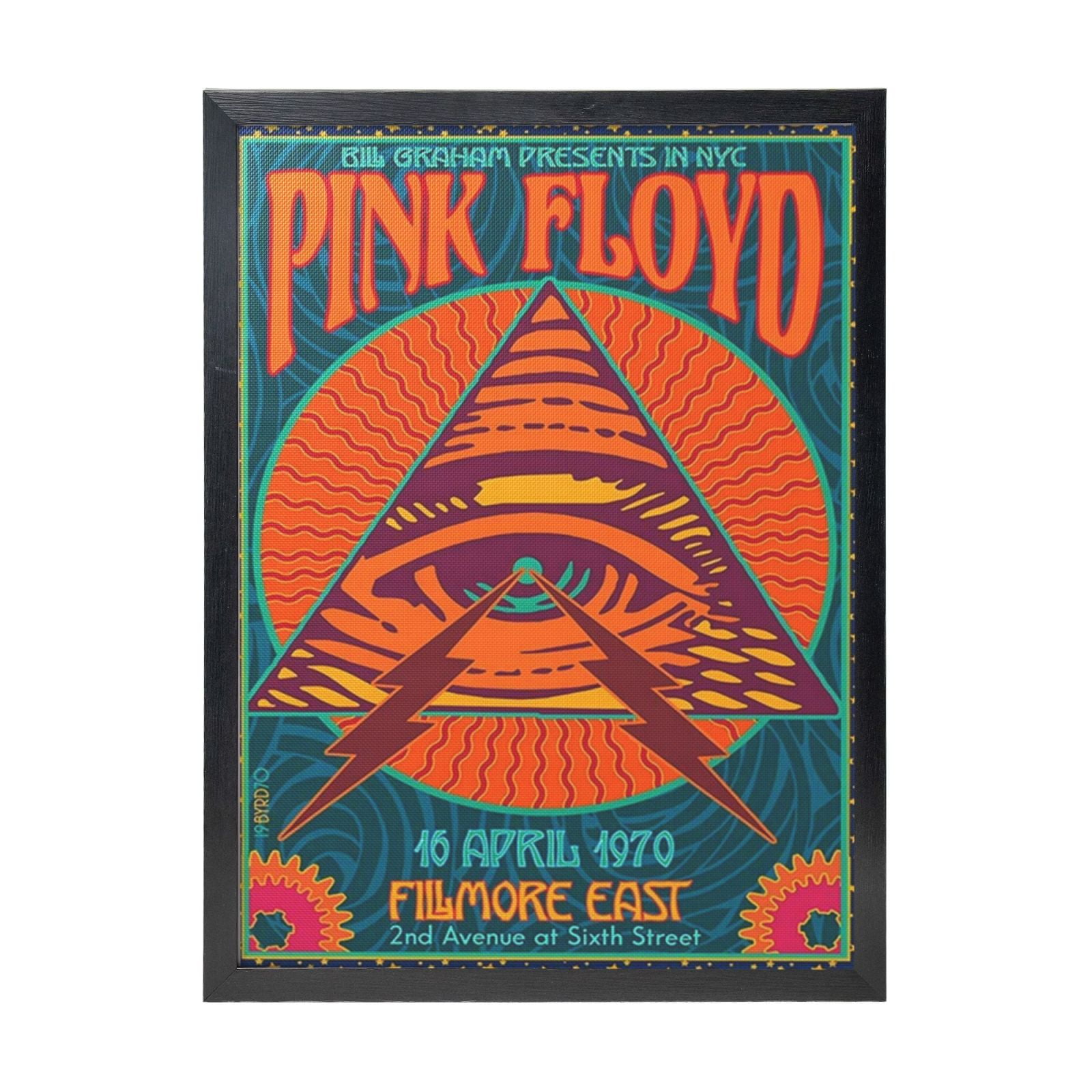 ALOUYA Pink Floyd Music Poster - 1970 New York City. Venue: Fillmore East- Vintage Poster- Wall ...