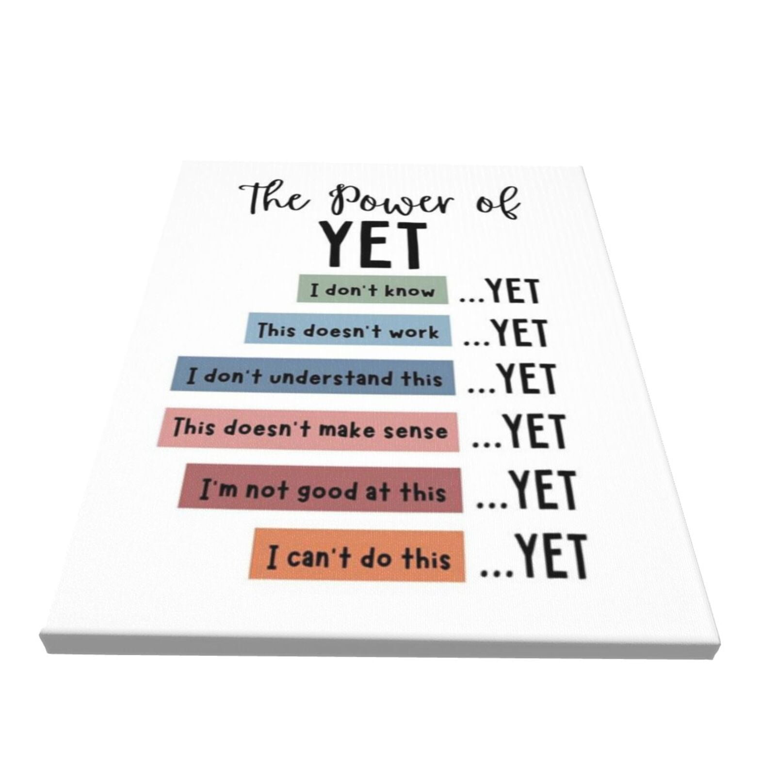 ALOUYA The Power Of Yet Poster Therapy Office Decor DBT Canvas Wall Art ...