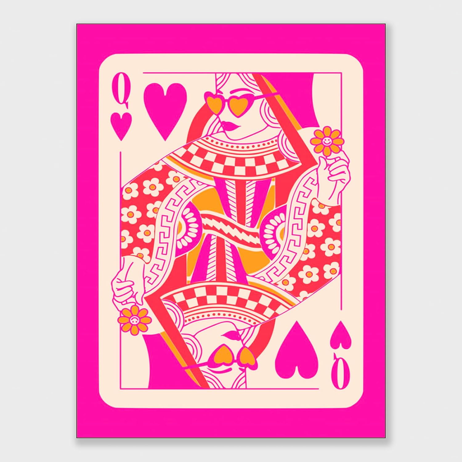 ALOUYA Queen of Hearts Pink Decor Queen of Hearts Poster Aesthetic ...