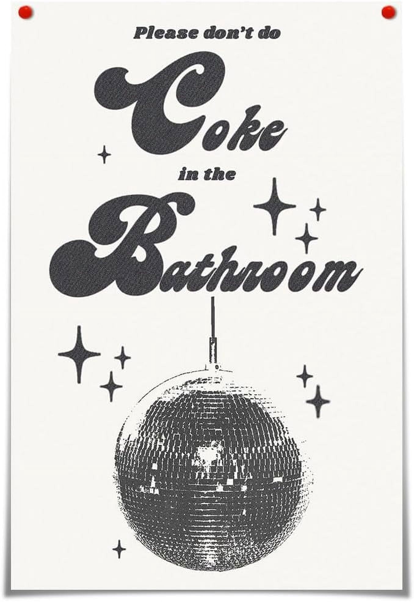 ALOUYA Retro Trendy Please Dont Do Cooke In The Bathroom Canvas Wall ...